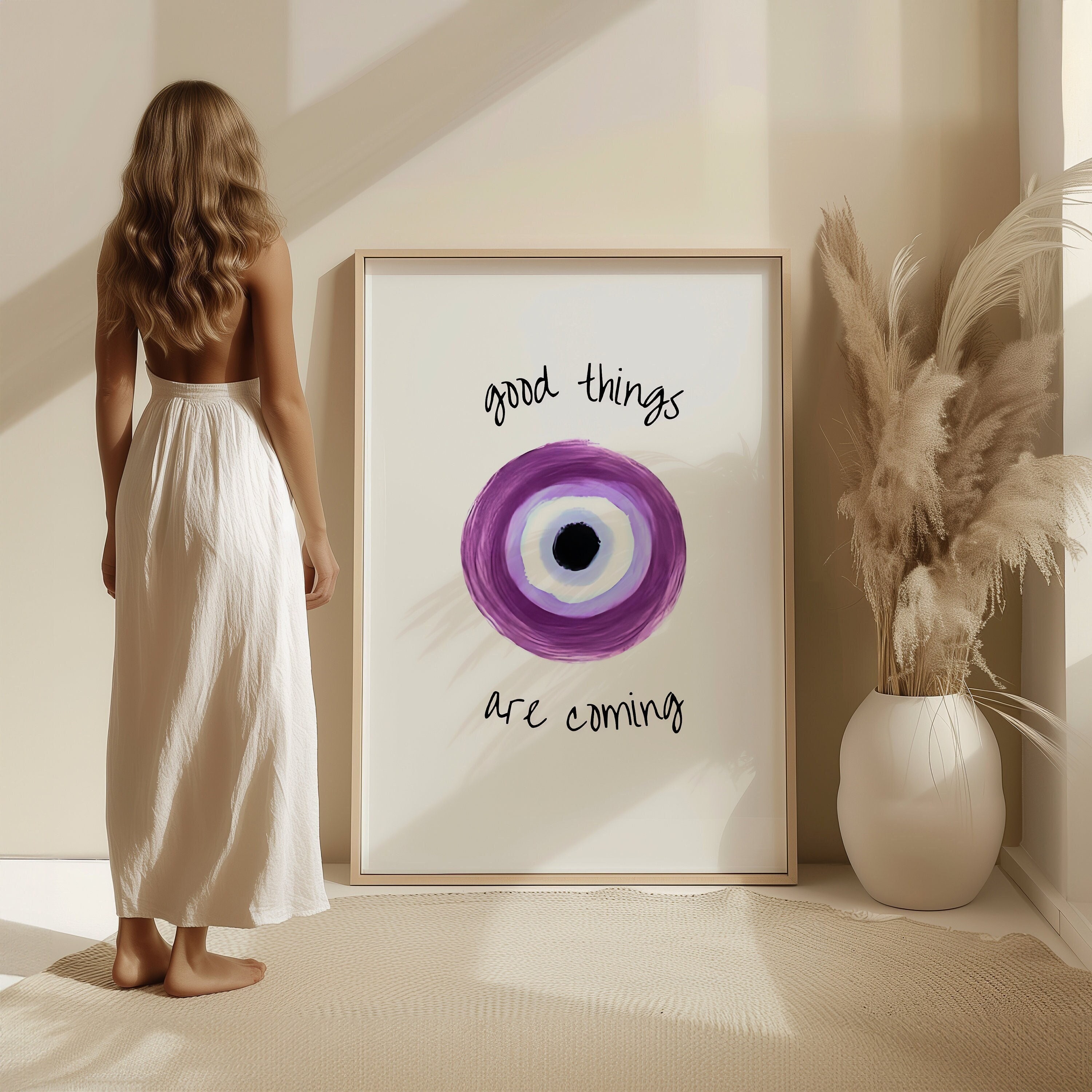 Good Things Evil Eye Printable Wall Art Evil Eye Wall Art Trending Art ...