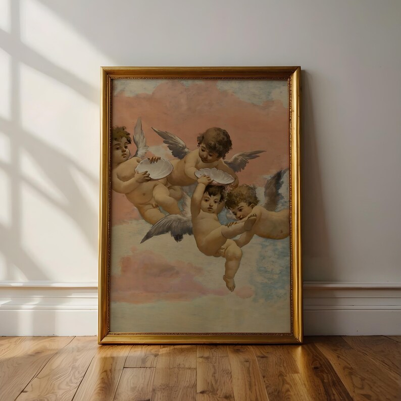Cherubim Painting | Printable | Victorian Wall Art | Cherubim Angels ...