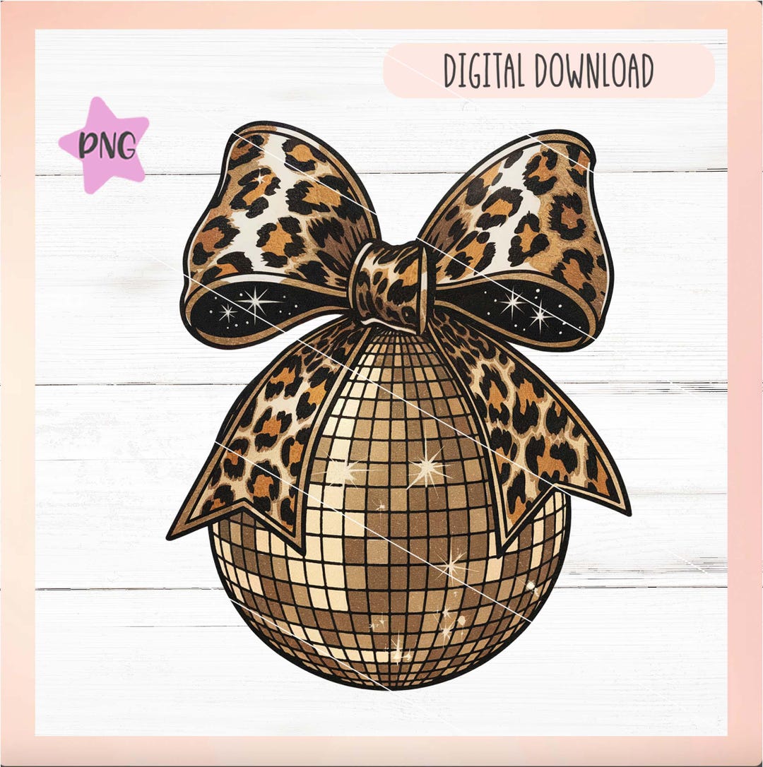 Disco Ball Png, Leopard Coquette Png, Sublimation PNG - Etsy