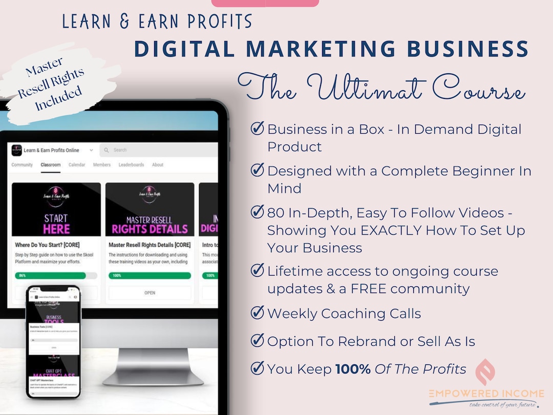 The Ultimate Digital Marketing Course With Master Resell Rights. Start ...