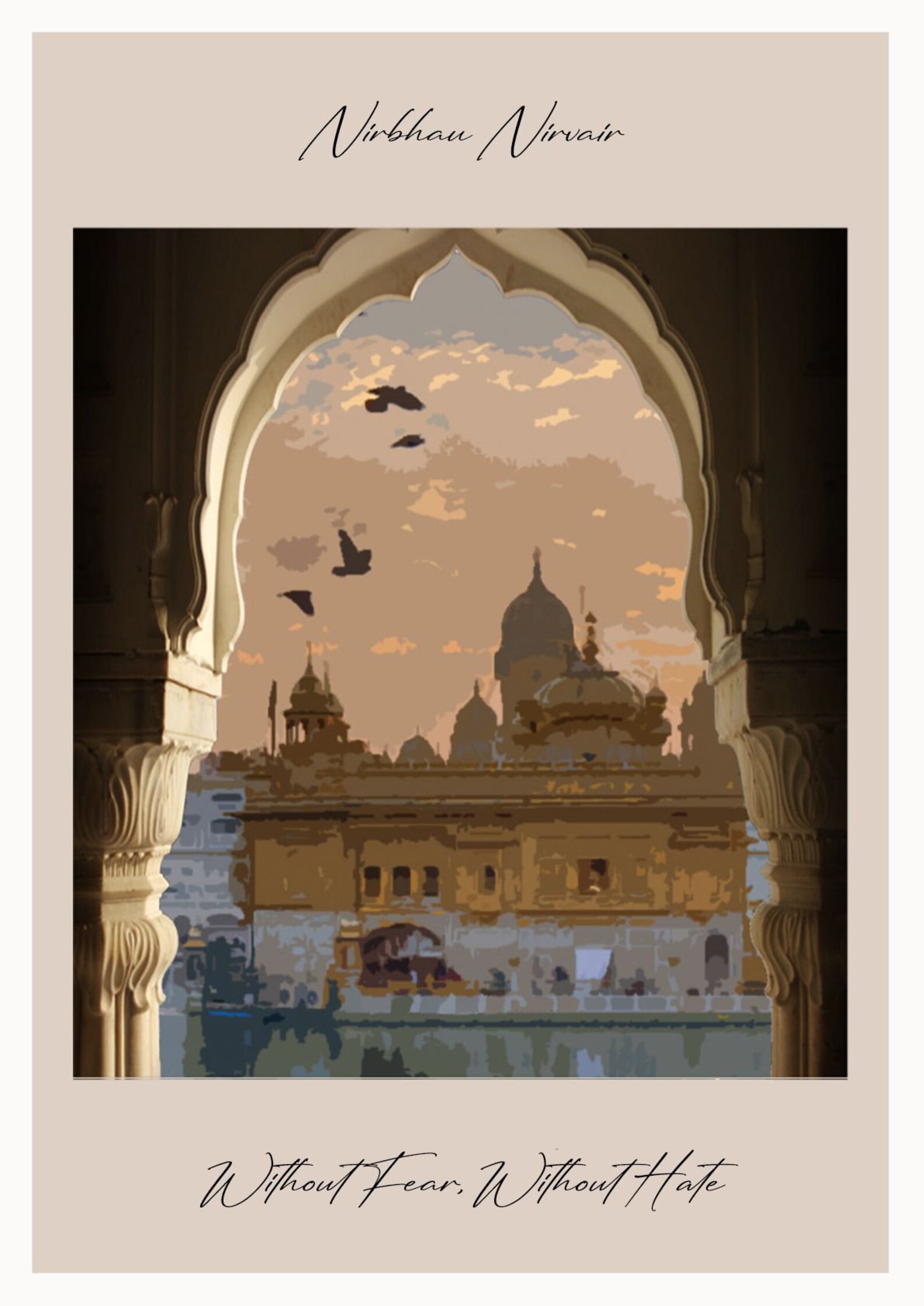 Golden Temple Print A5 A4 A3 - Etsy