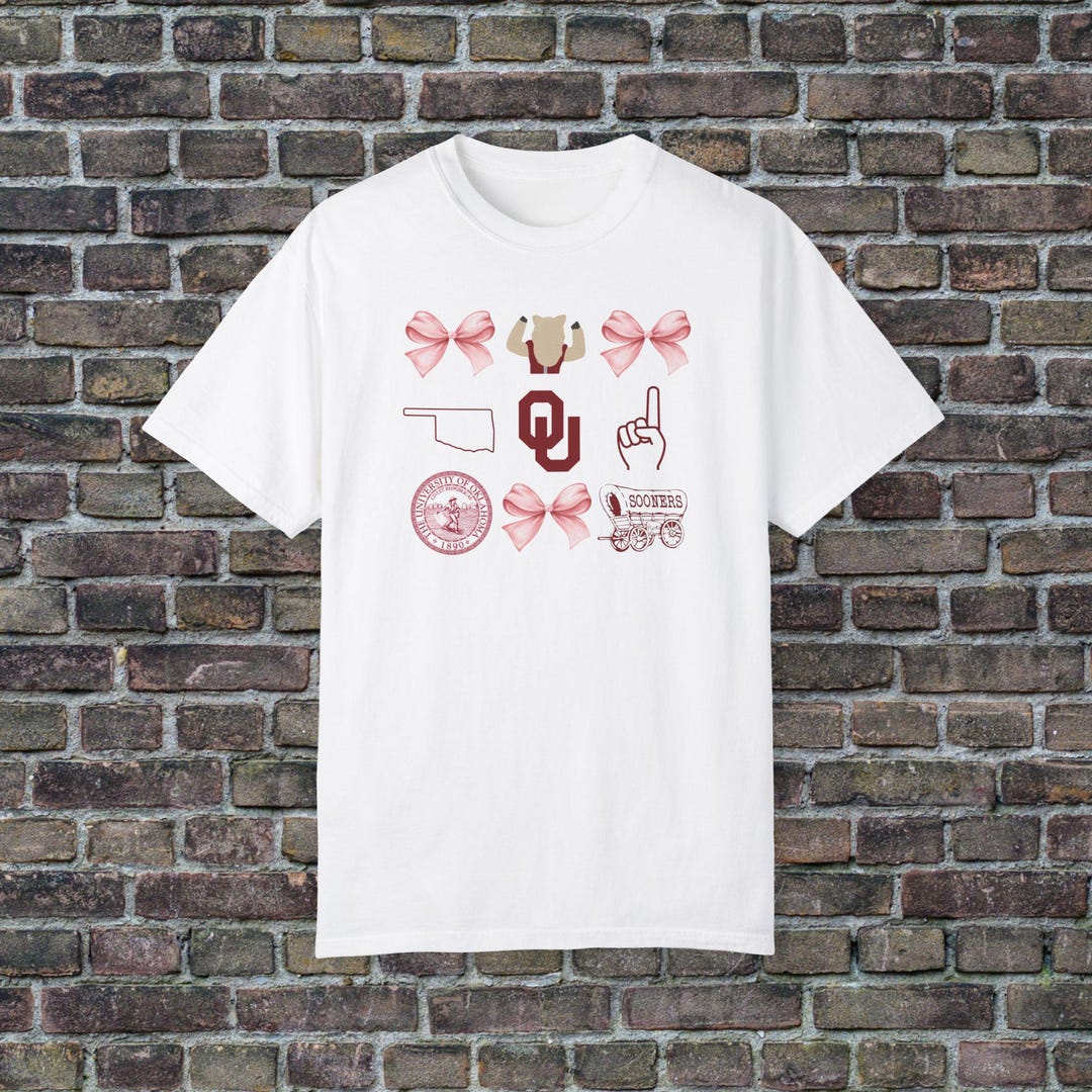 Oklahoma Sooners Bow Comfort Colors - Etsy