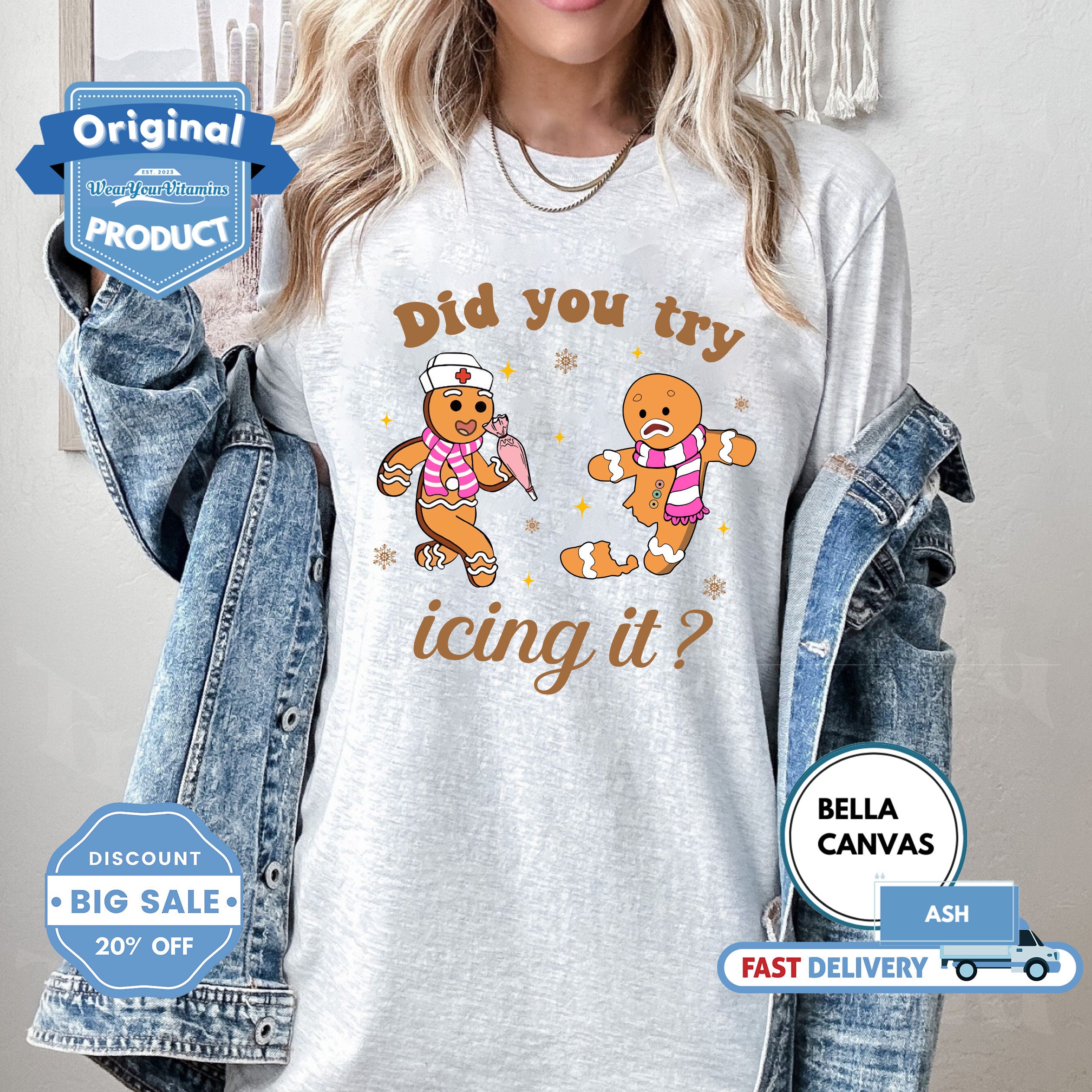 Did You Try Icing It Sweatshirt Gingerbread Nurse Christmas - Etsy