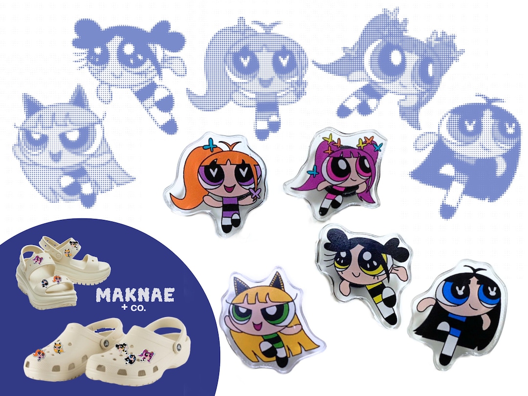 New Jeans X Powerpuff Girls Shoe Crocs Charm Jibbitz - Etsy