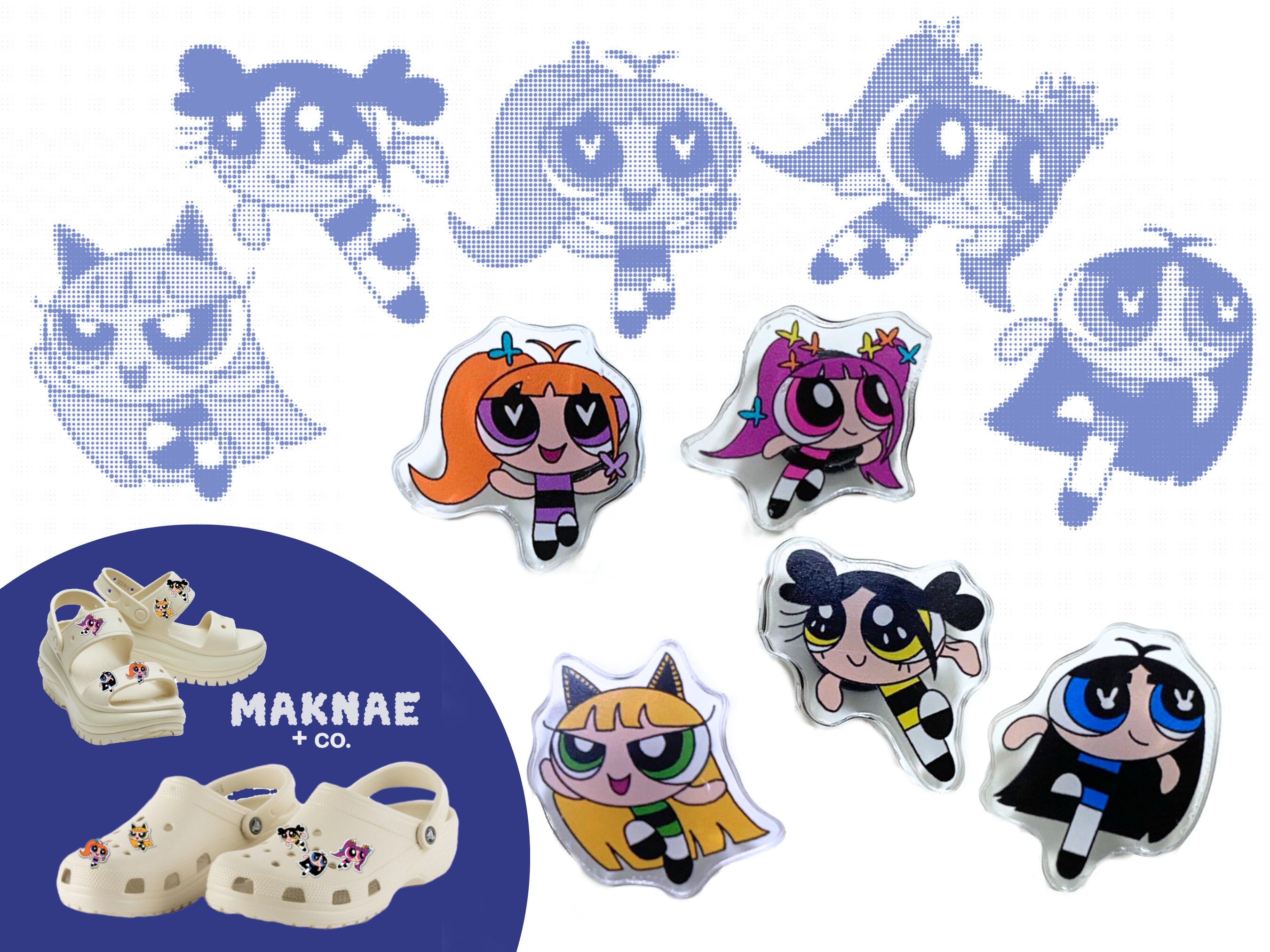 New Jeans X Powerpuff Girls Shoe Crocs Charm Jibbitz - Etsy