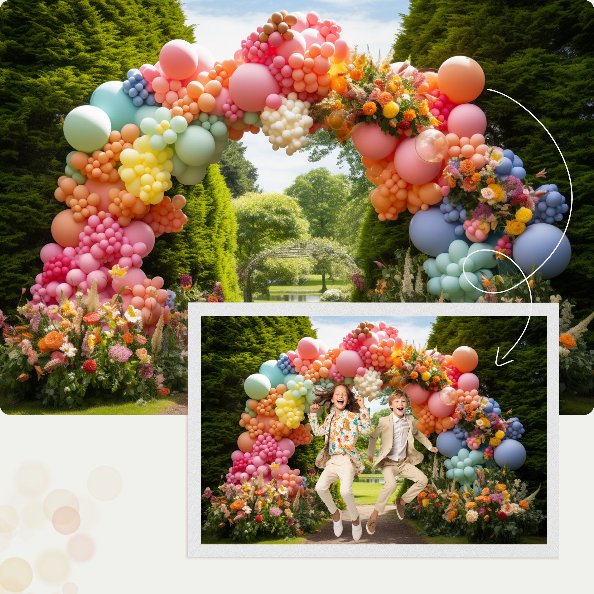 Set of 8 Garden Party Backdrops Birthday Scenery Photo - Etsy