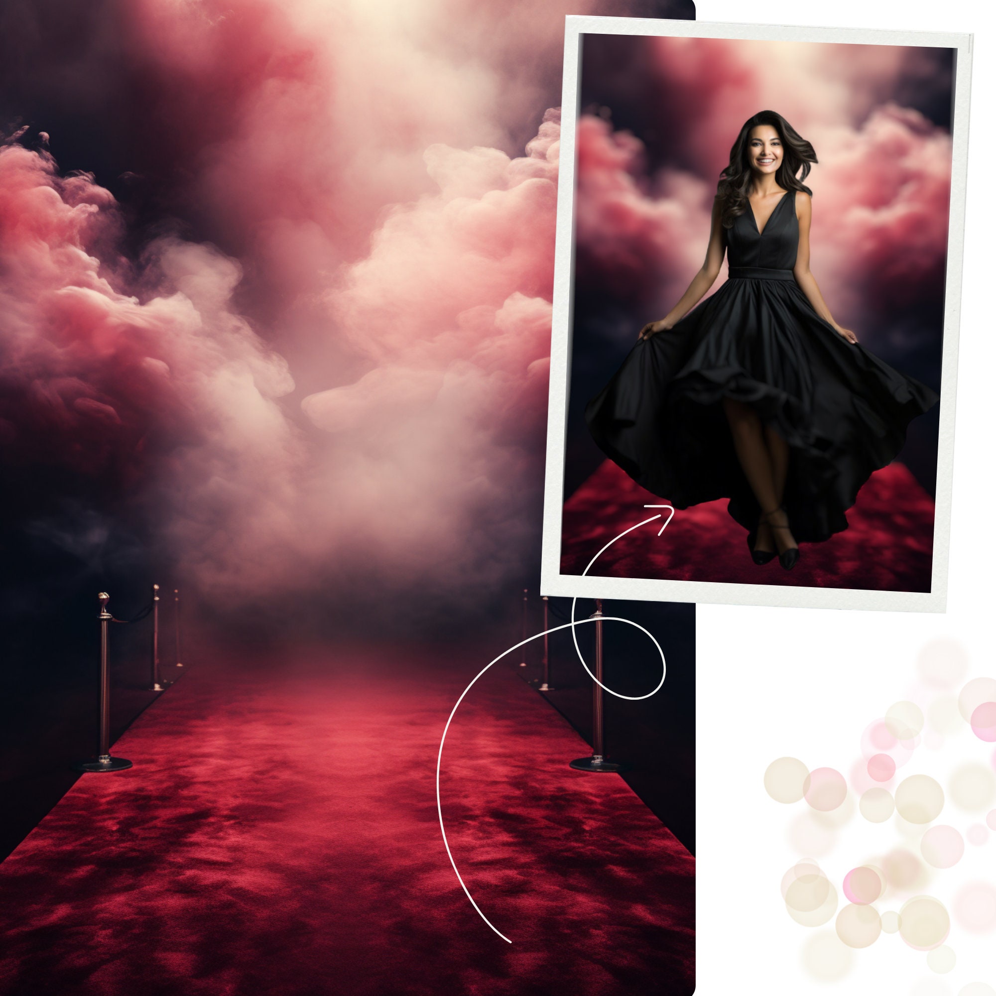 Set of 8 Red Carpet Backdrops | Photoshop Template, Photo Backdrop ...
