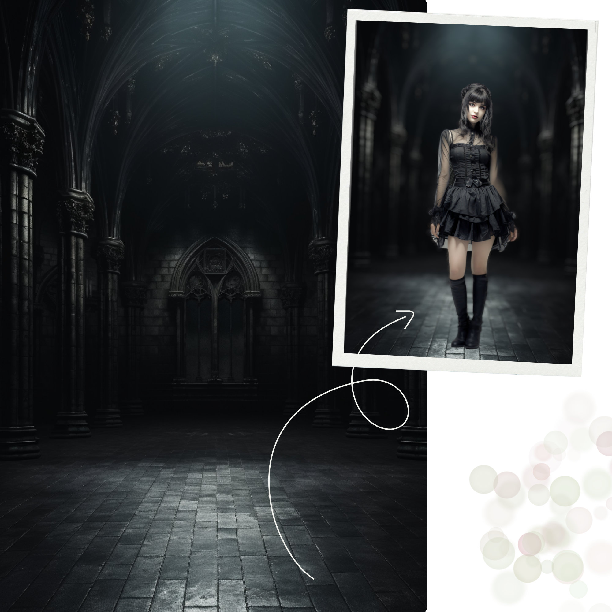 Set of 8 Gothic Castle Backdrops | Goth Scenery, Halloween Backdrop ...