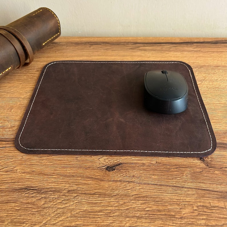 Engraved Leather Mousemat Genuine Leather Mousepad Custom Leather Mouse ...
