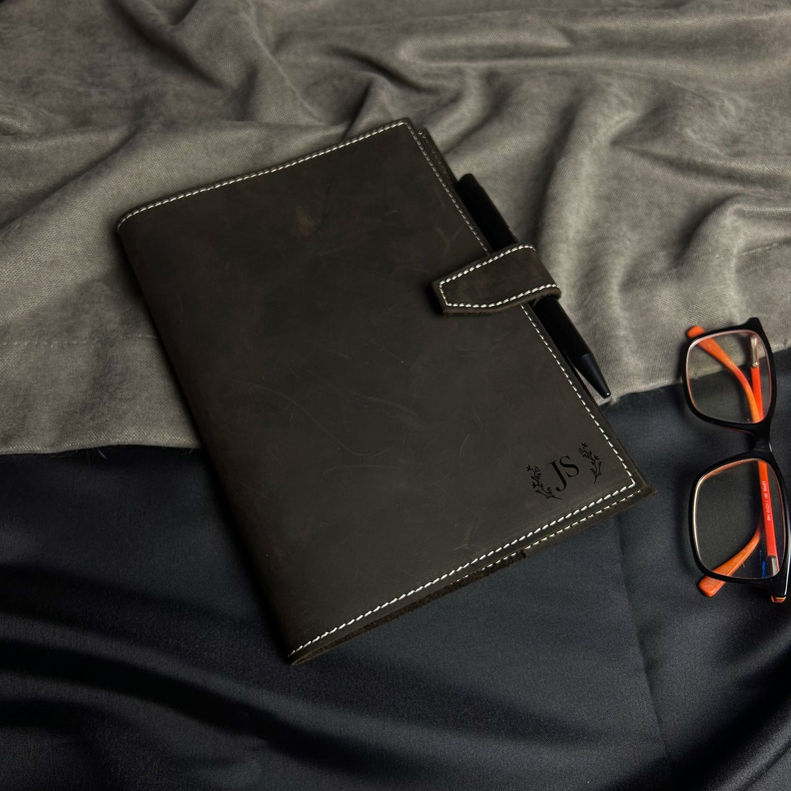 Personalized Leather Notebook Cover Laser Engraved Leather Journal ...