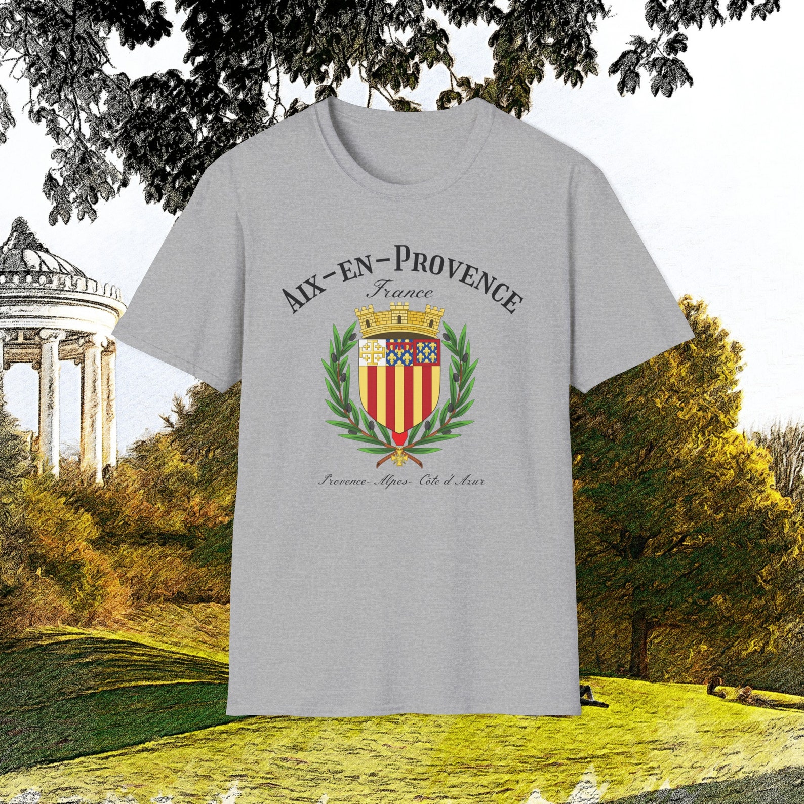 Aix-en-provence France Shirt, Coat of Arms, Men's Women's Souvenir ...