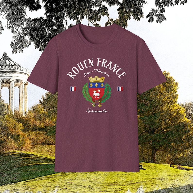 Rouen France Shirt, Normandy Coat of Arms, Elegant Design, Gift, French ...