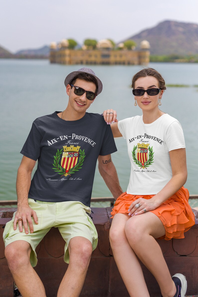 Aix-en-provence France Shirt, Coat of Arms, Men's Women's Souvenir ...