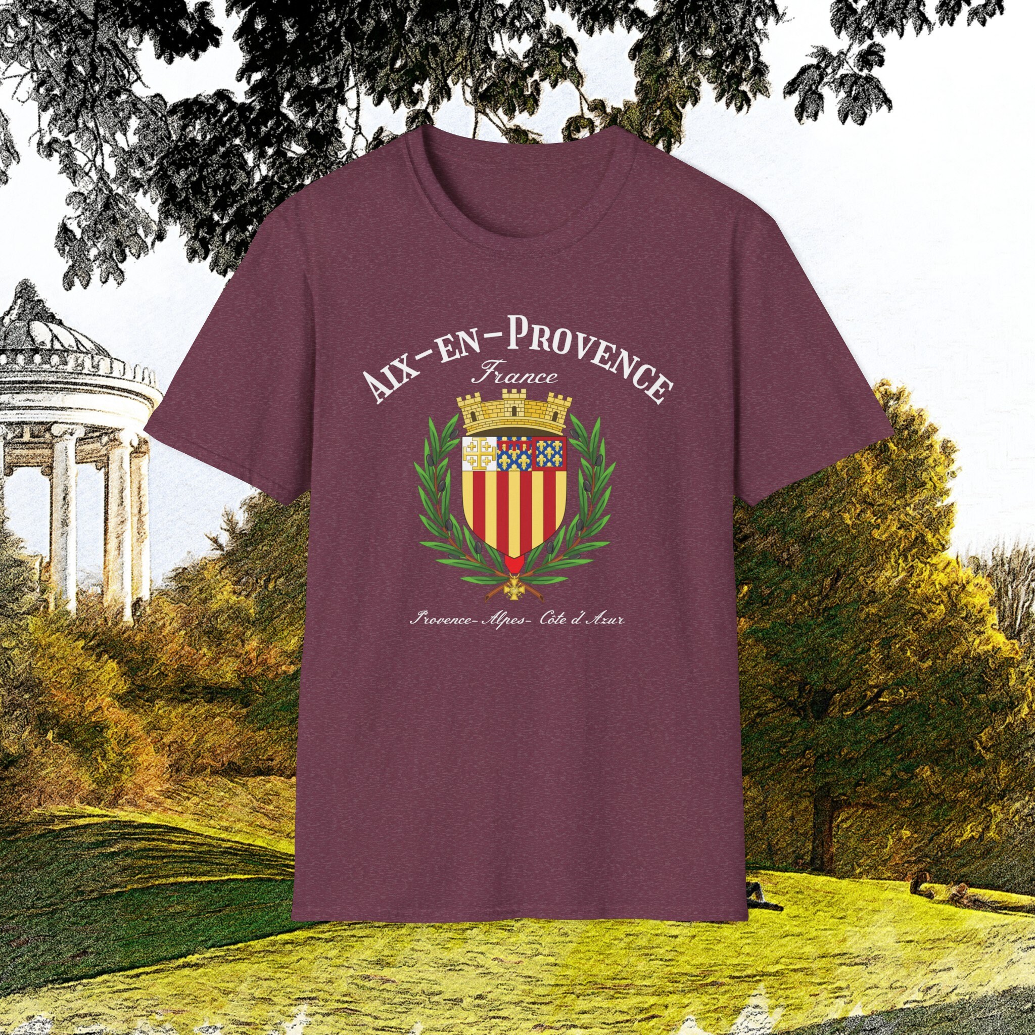 Aix-en-provence France Shirt, Coat of Arms, Men's Women's Souvenir ...