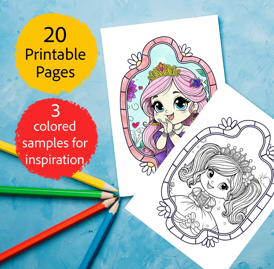 Printable Princess Coloring Pages for Kids 20 Fun and Magical Designs ...