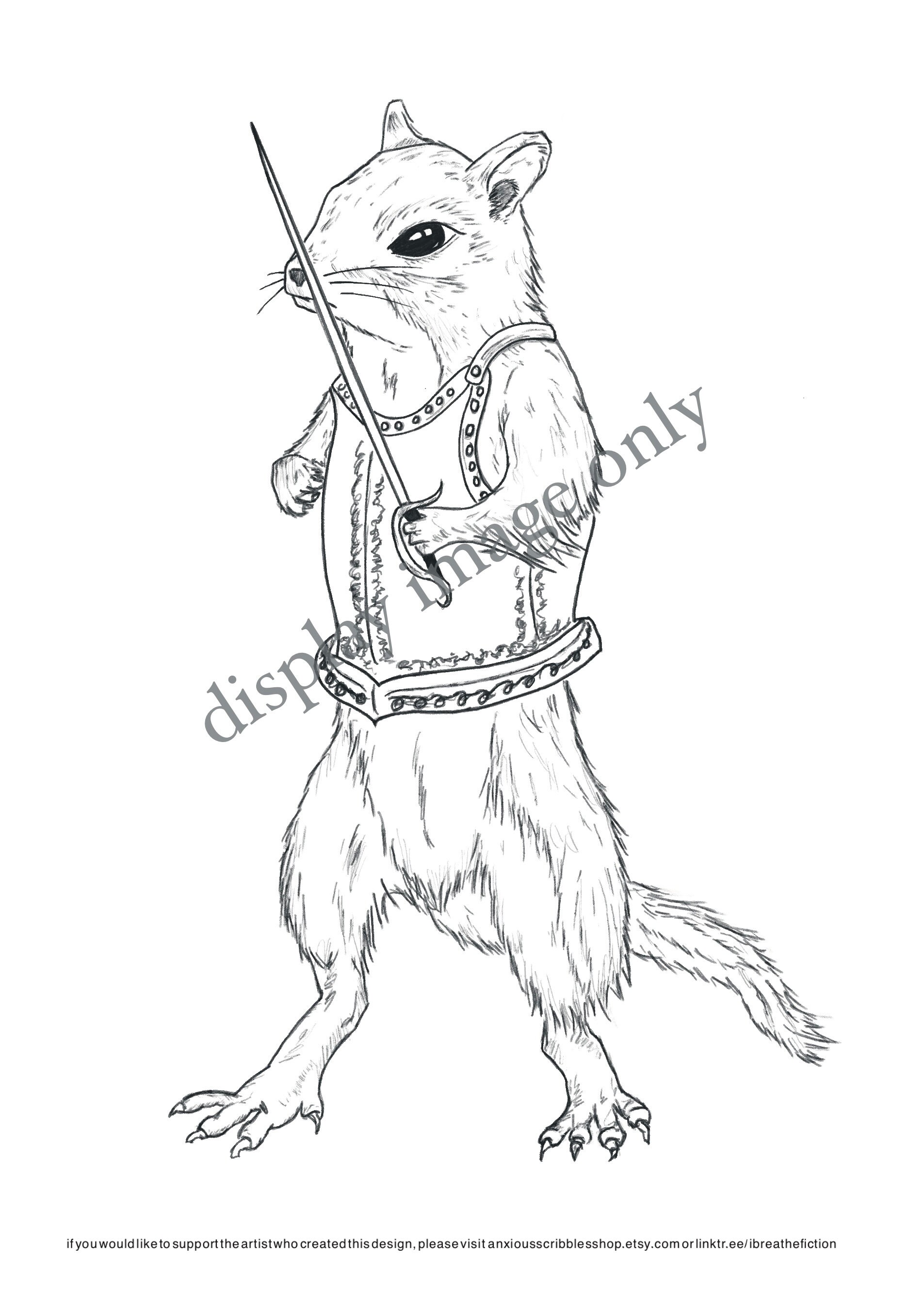 Sir Squeak Coloring Page for Kids, Schools, Libraries - Etsy