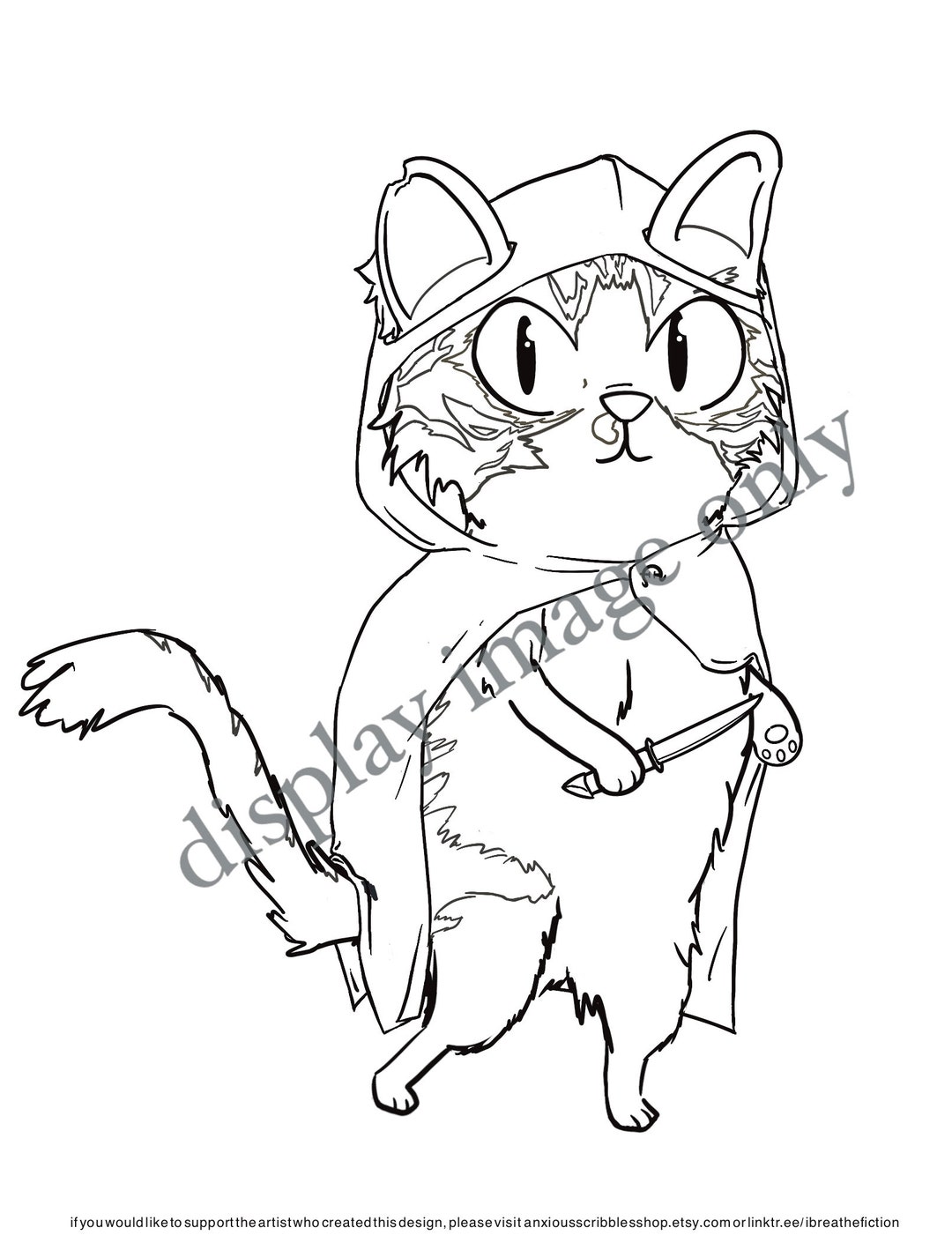 Cat Rogue Coloring Page for Kids, Schools, Libraries - Etsy