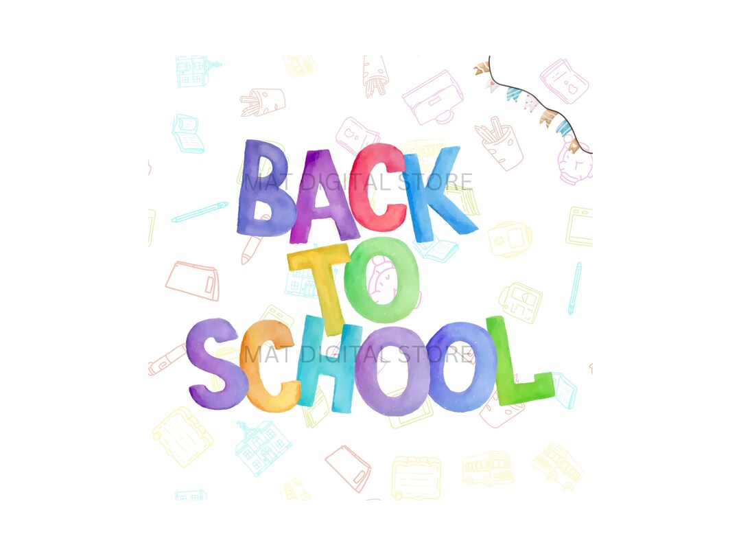 BACK TO SCHOOL Kids Logo-png-jpg-svg Size 40X30 - Etsy
