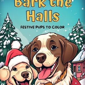 Christmas Puppy Coloring Book, Printable Holiday Coloring Pages ...