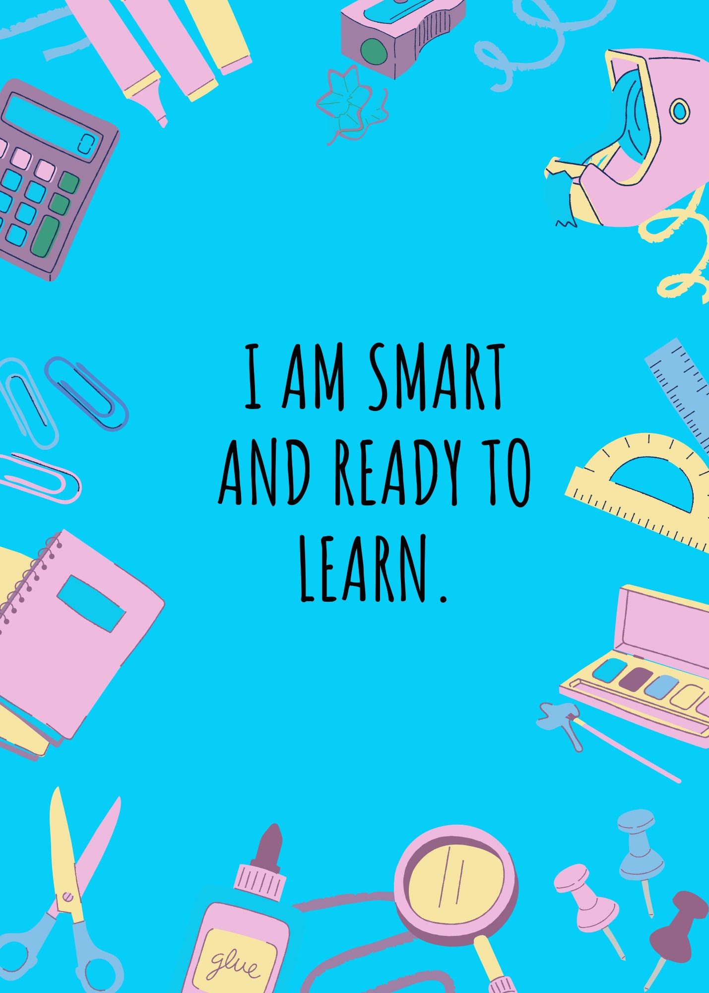 Back-to-school Daily Affirmation Cards! Printable Motivational Card ...