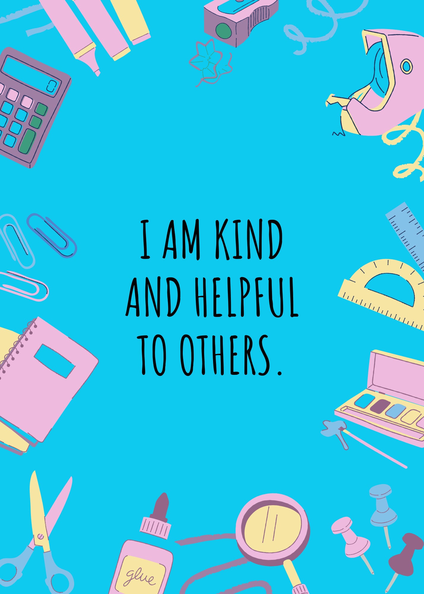 Back-to-school Daily Affirmation Cards! Printable Motivational Card ...