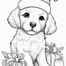 Christmas Puppy Coloring Book Printable Holiday Coloring - Etsy