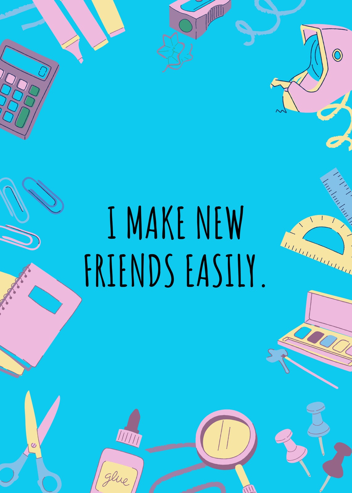 Back-to-school Daily Affirmation Cards! Printable Motivational Card ...