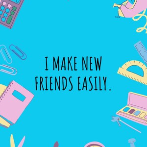 Back-to-school Daily Affirmation Cards! Printable Motivational Card ...