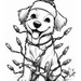 Christmas Puppy Coloring Book Printable Holiday Coloring - Etsy