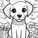 Christmas Puppy Coloring Book, Printable Holiday Coloring Pages ...