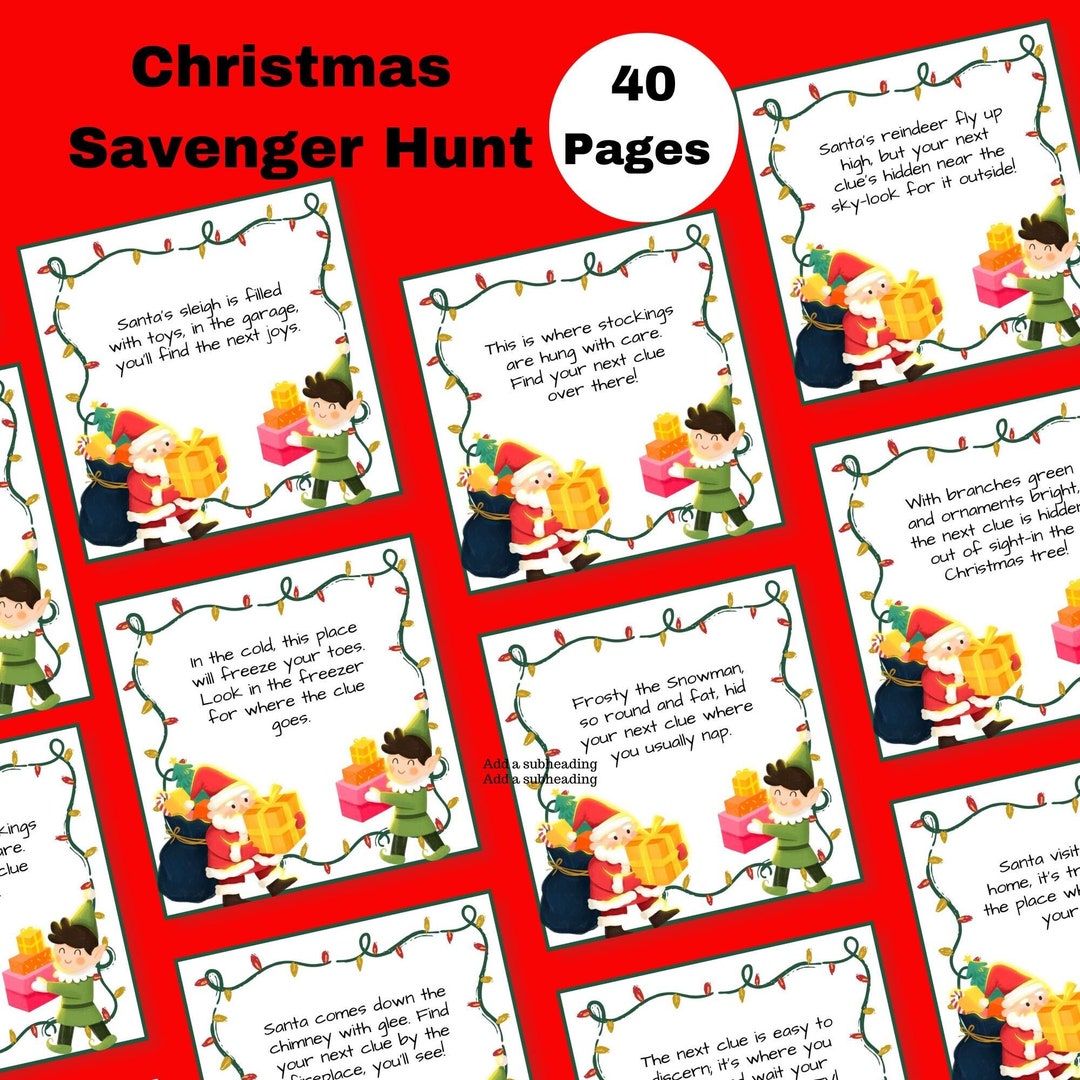 Christmas Game,christmas Hunt,christmas Riddles,christmas Treasure,home ...