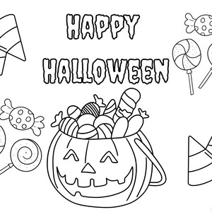 Halloween Coloring Pages, Kids Halloween Coloring Sheets, Halloween ...
