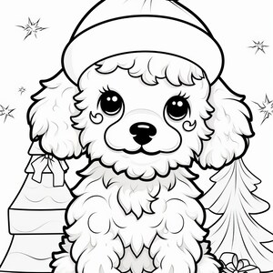 Christmas Puppy Coloring Book, Printable Holiday Coloring Pages ...