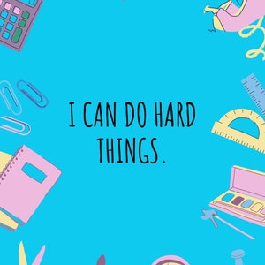 Back-to-school Daily Affirmation Cards! Printable Motivational Card ...