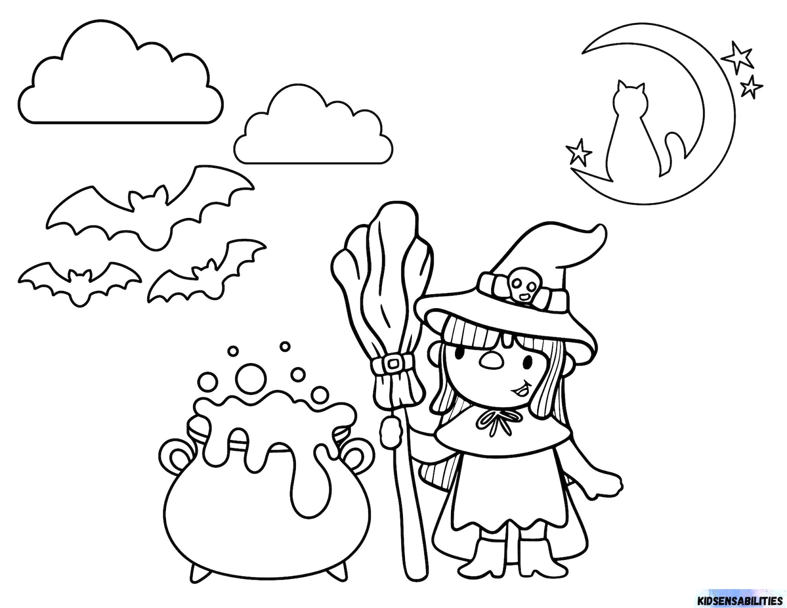 Halloween Coloring Pages, Kids Halloween Coloring Sheets, Halloween ...