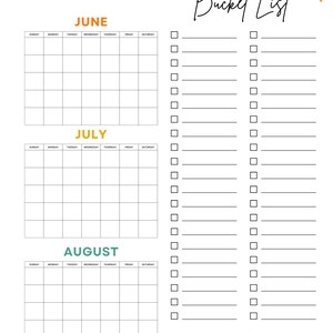 Summer Kid Activity Planner, Kid Bucket List Planner, Summer Activity ...