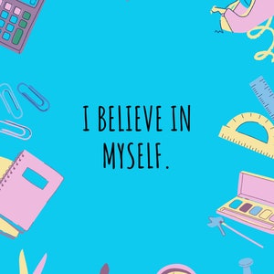 Back-to-school Daily Affirmation Cards! Printable Motivational Card ...