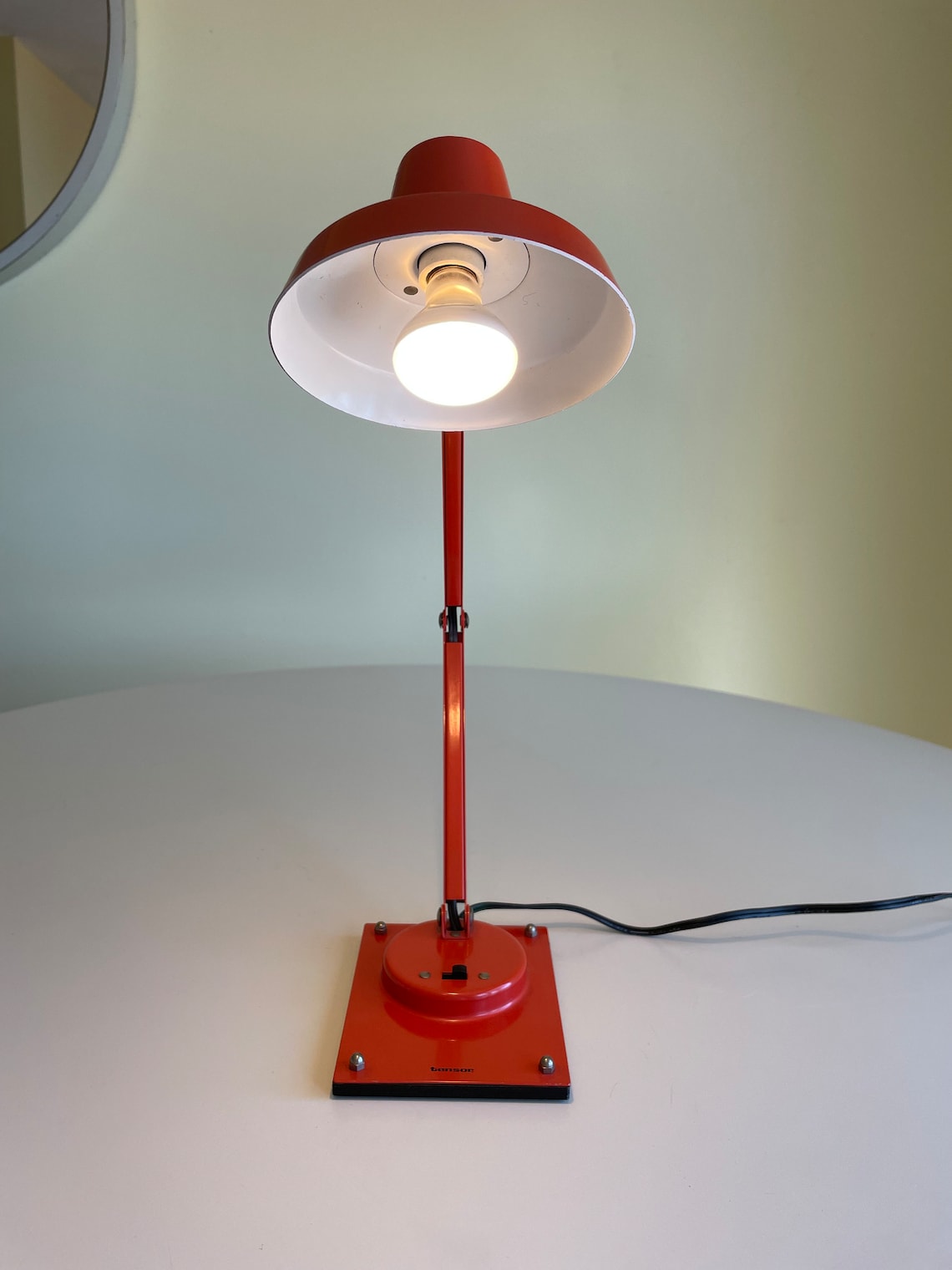 Vintage Tensor Articulating Desk Lamp in Atomic Orange - Etsy