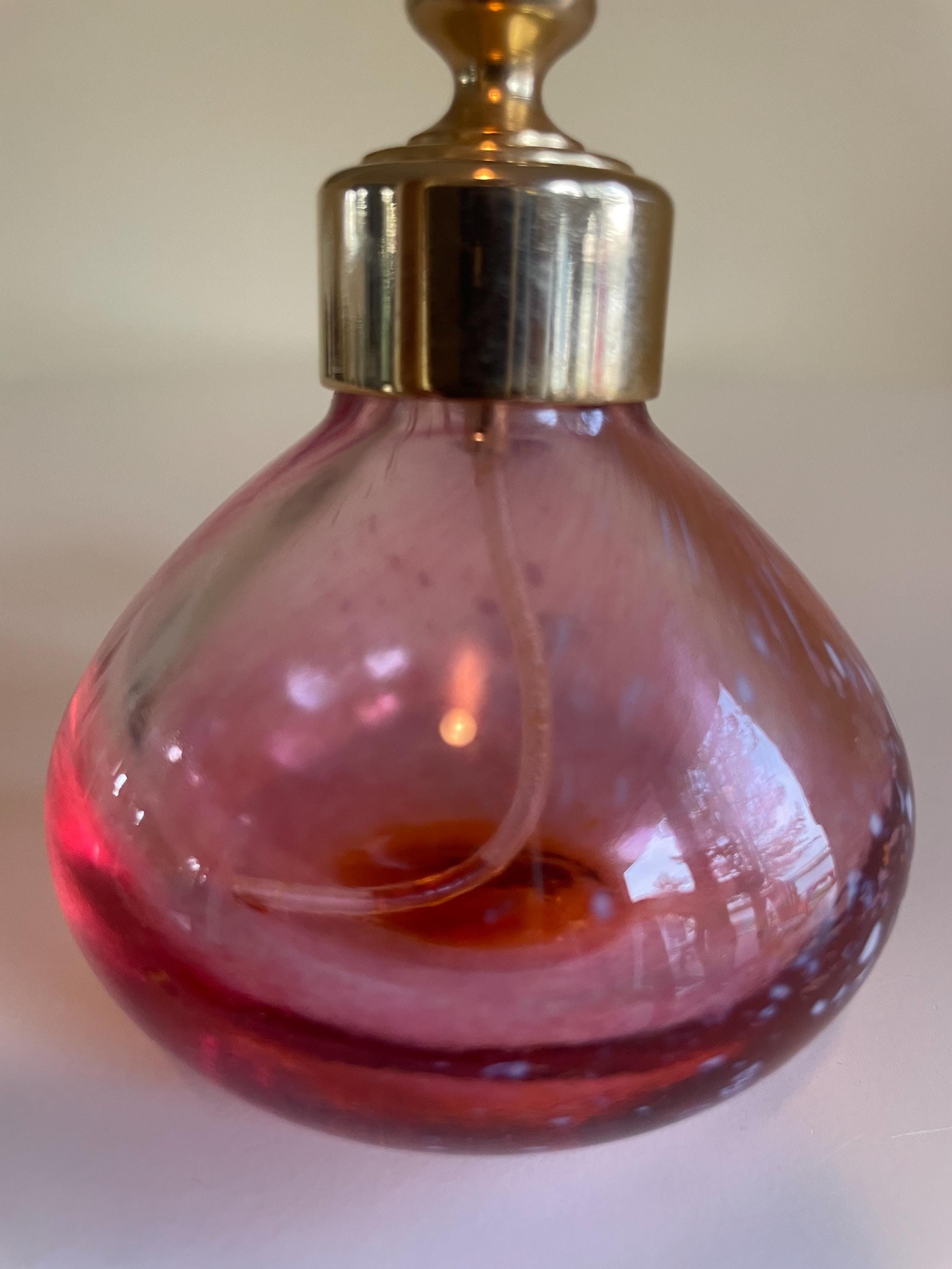 Vintage Caithness Glass Perfume Bottle W/atomizer in Pretty Speckled ...