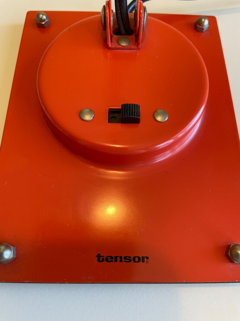 Vintage Tensor Articulating Desk Lamp in Atomic Orange - Etsy