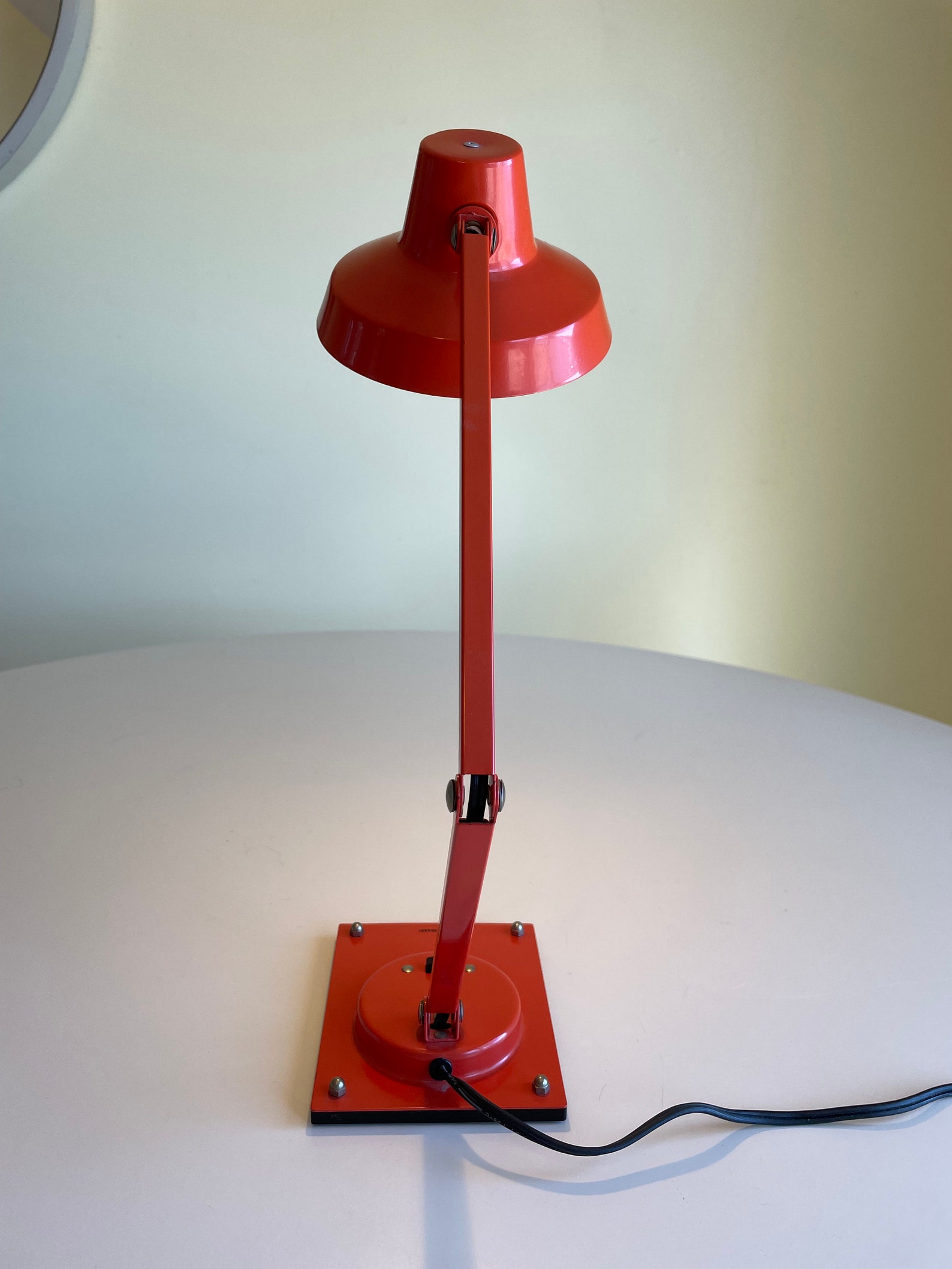 Vintage Tensor Articulating Desk Lamp in Atomic Orange - Etsy