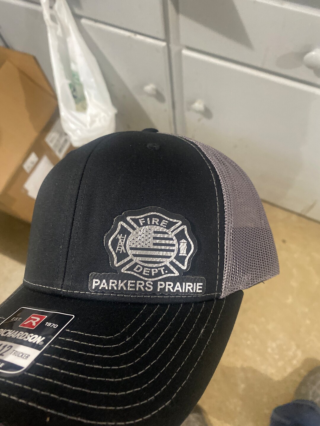 Fire Department Leather Patch Hat - Etsy