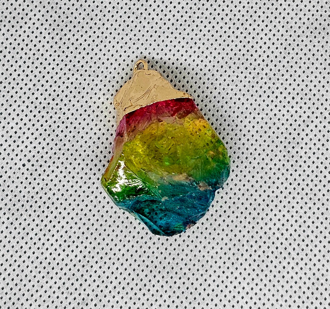 Multi-color Stone Pendant Chakra Colors Rainbow Colors Gift for Her - Etsy