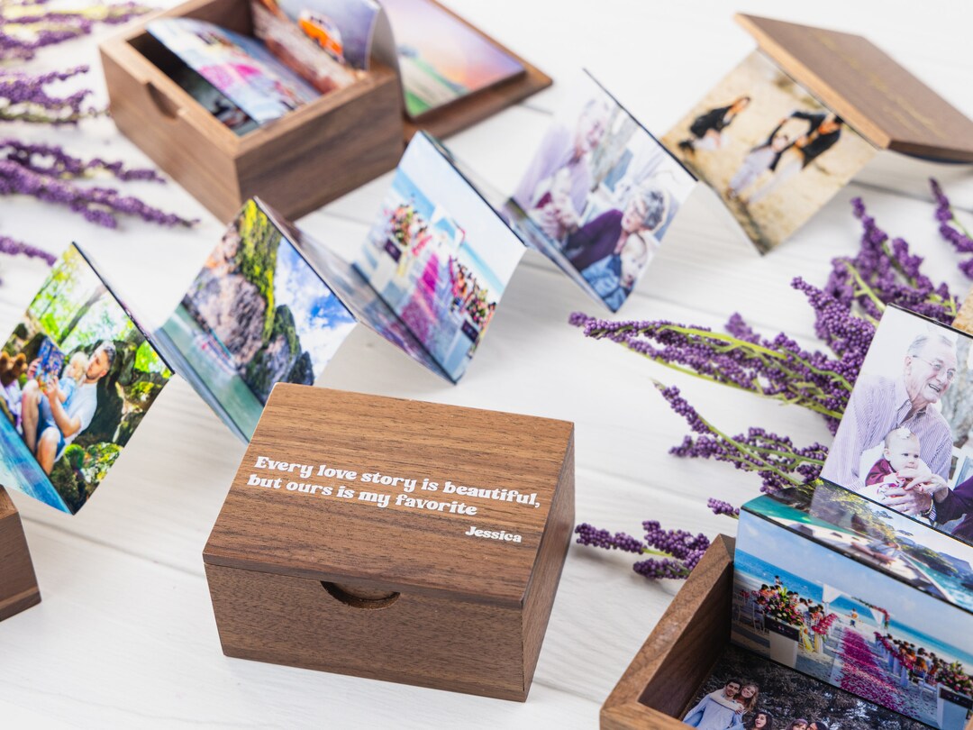 Colorful Custom Photo Box, Pull-out Memory Picture Box, Travel Gift for ...