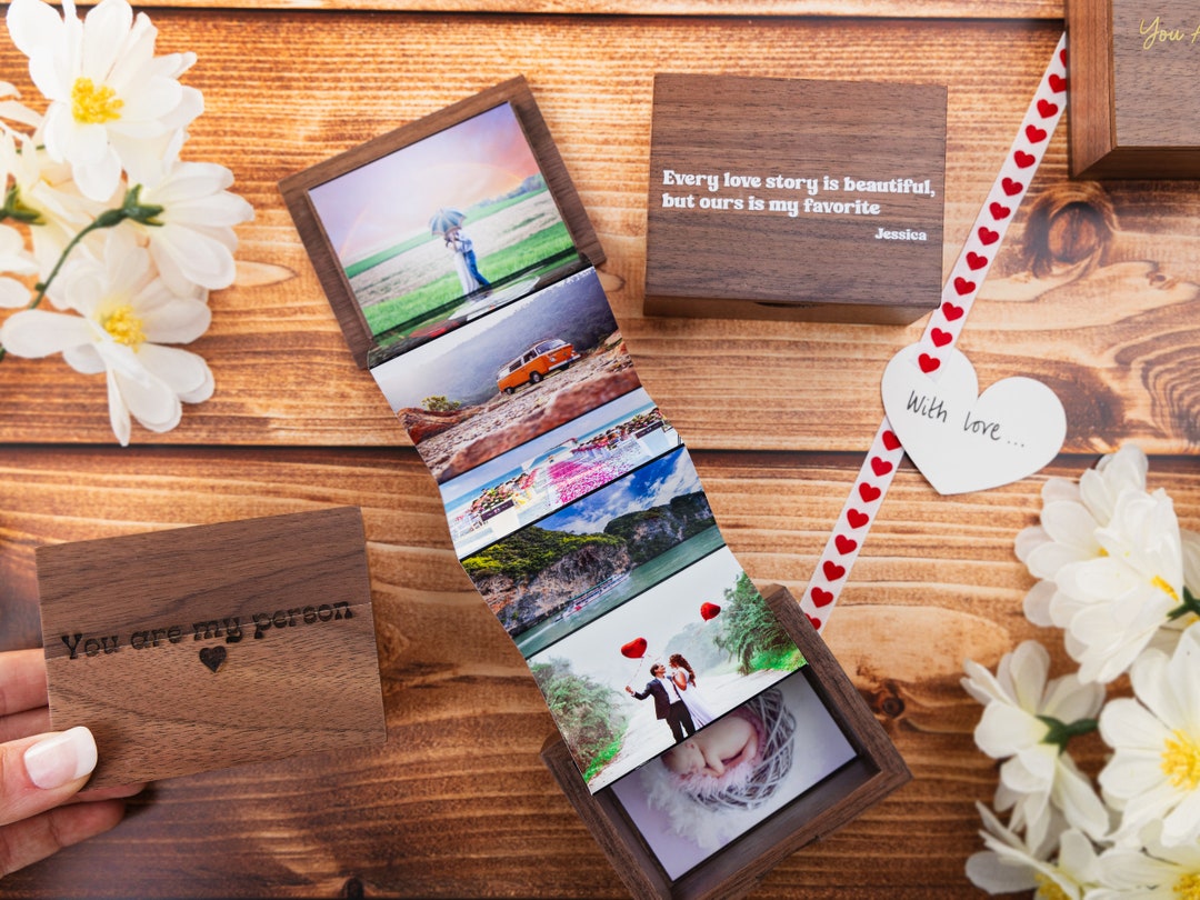 Personalized Pull Out Photo Box, Christmas Photo Album Gifts, Custom ...