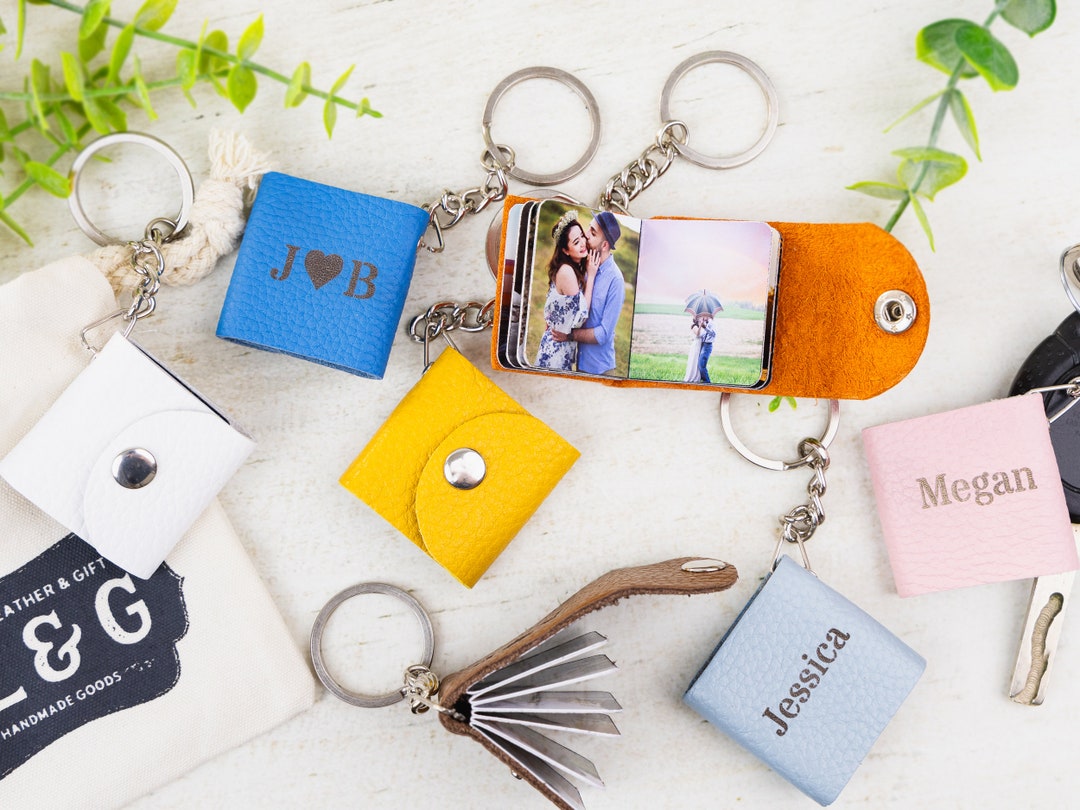 Custom Mini Leather Photo Album Keychain: Personalized Photo Gifts - Etsy