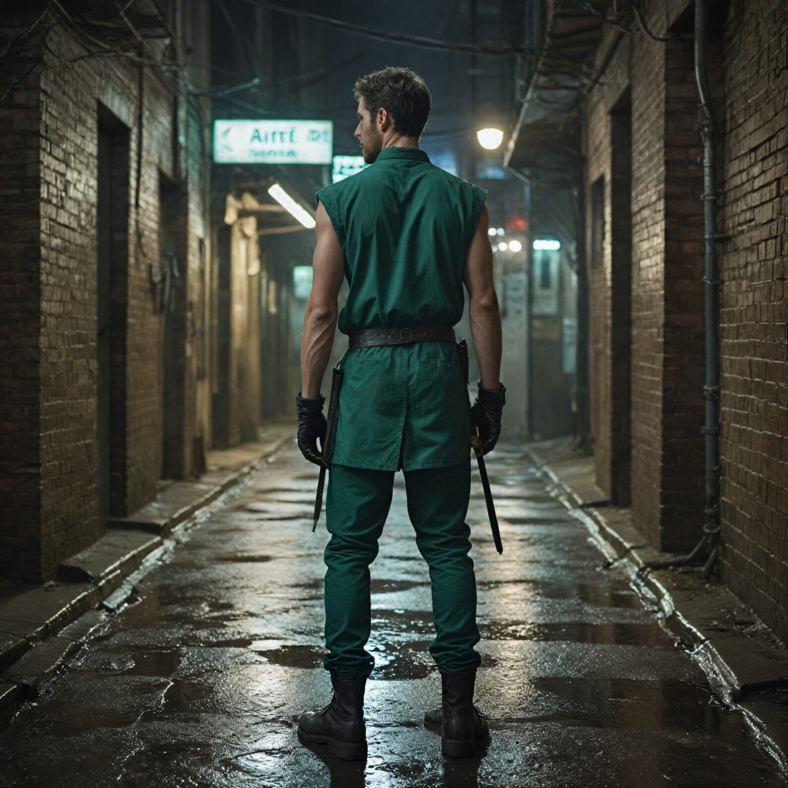 Viking Warrior's Green Tunic Medieval Archer's Battle Wear Sleeveless ...