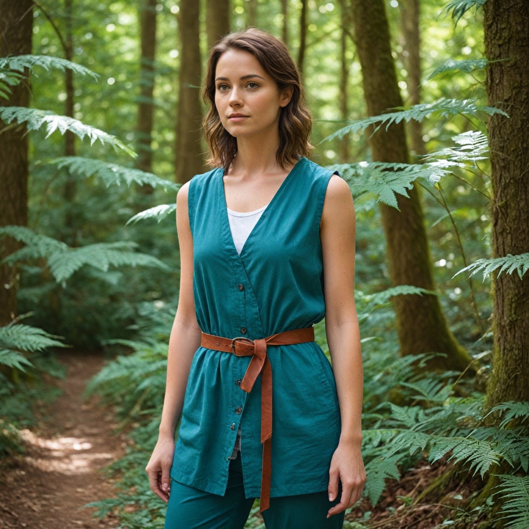 Valkyrie's Rune Blue Rune Embroidered Warrior Tunic Female Warrior's ...