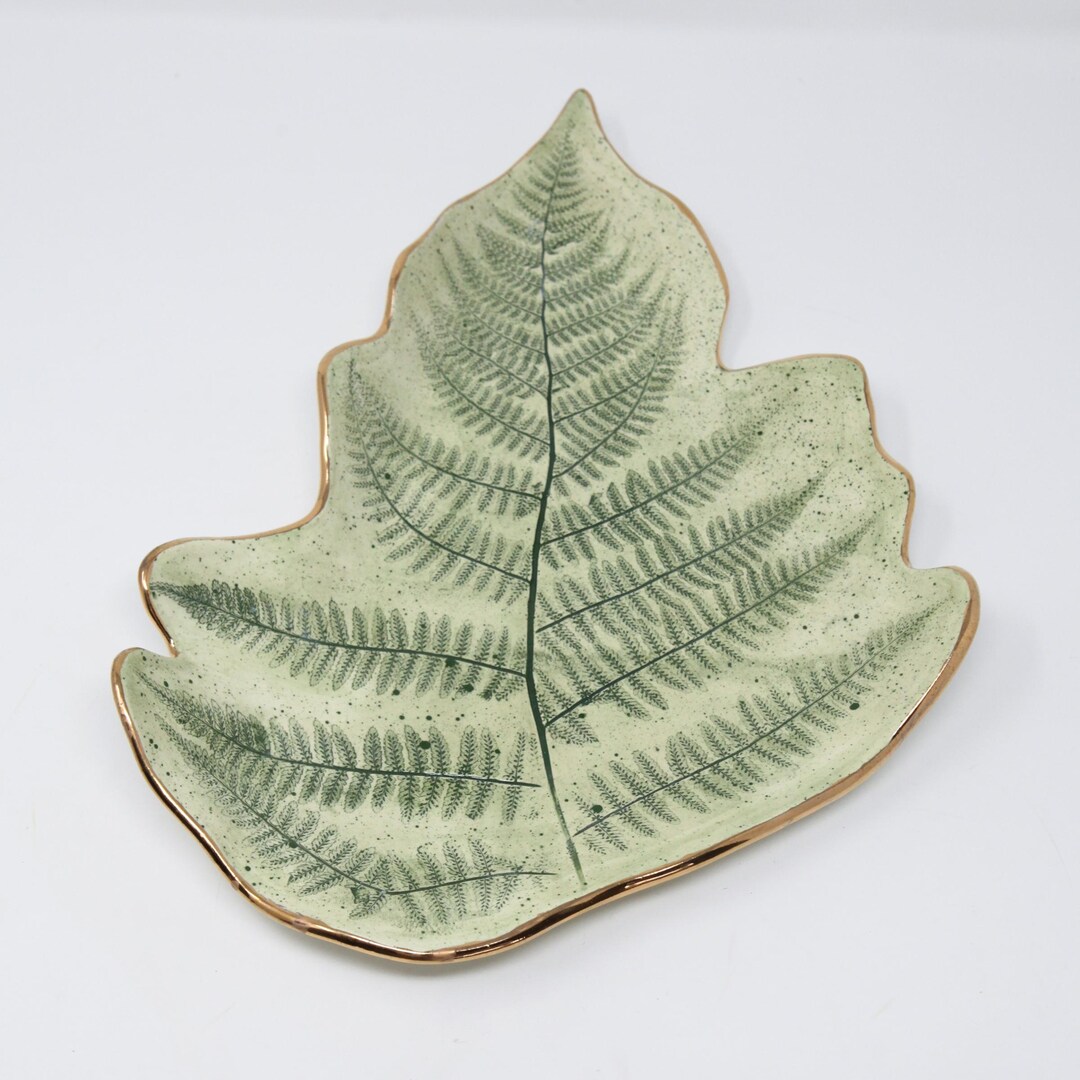 1 Hand-crafted, Ceramic Fern Serving Platter - Etsy