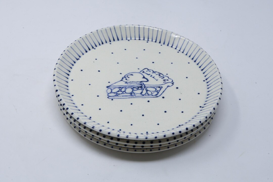 1 Hand-crafted, Set of 4, Ceramic Pie Plates - Etsy
